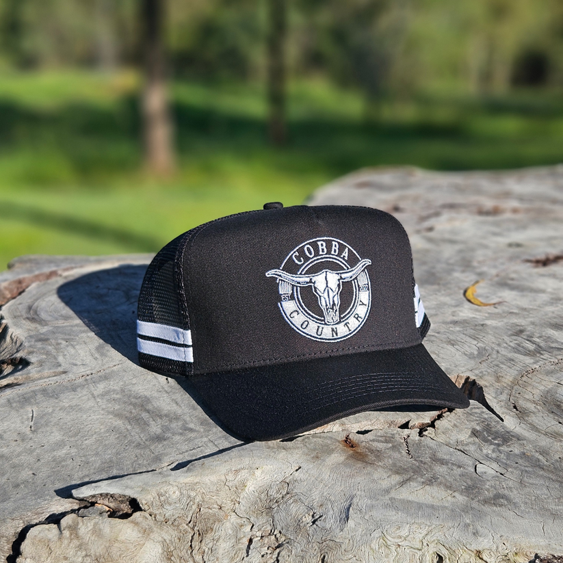 Trucker Hat - Hunter Black & White – Cobba Country