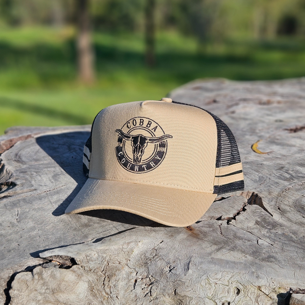 Trucker Hat - Hunter Tan & Black – Cobba Country