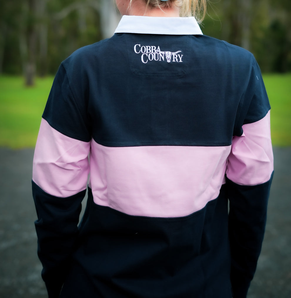 Women's Rugby Jersey - Navy & Pink – Cobba Country
